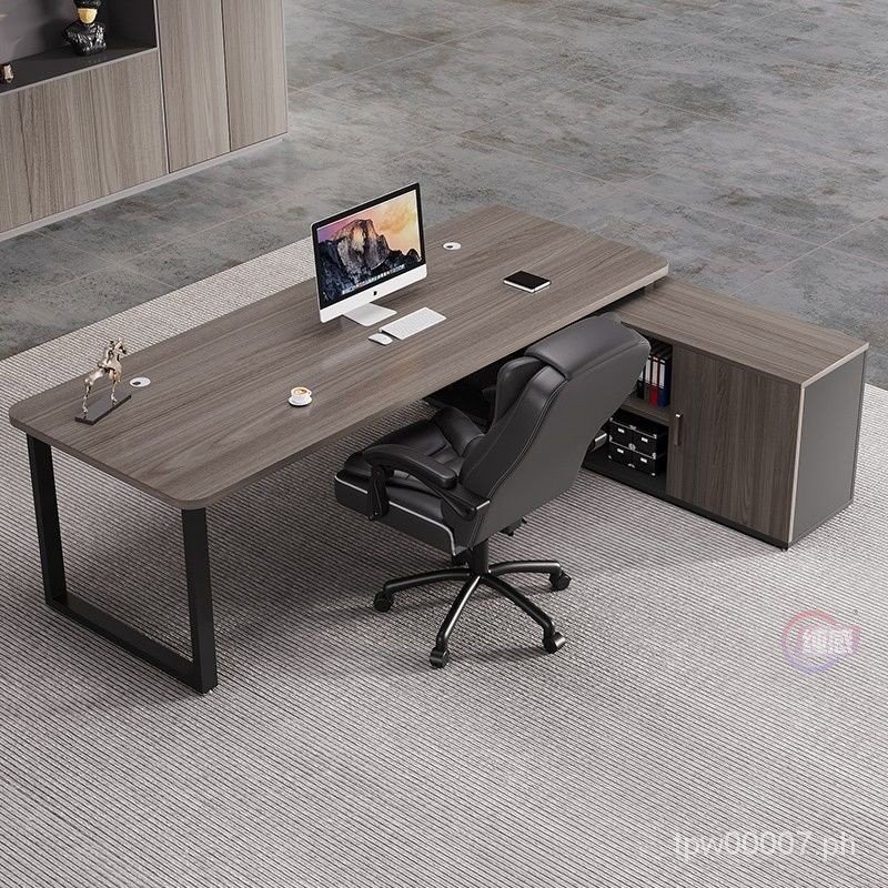 Simple Modern Executive Computer Desk Boss Table and Chair Combination ...