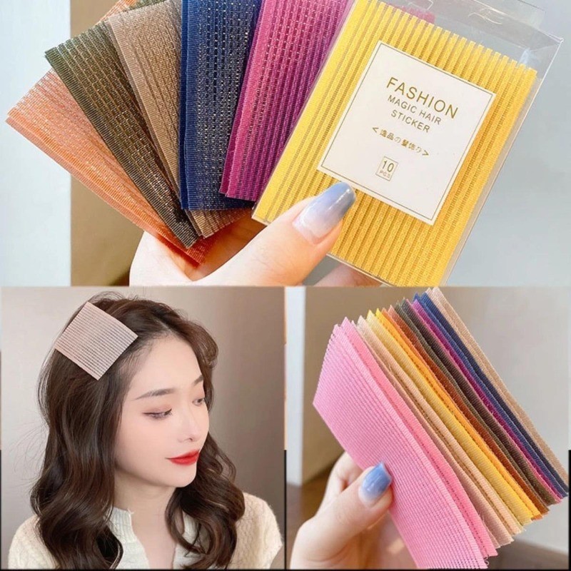 10 Pcs/1 Pack Set Hair Velcro Pad Magic Paste Bangs Bangs Sticker Clip ...