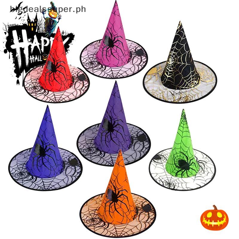 Pro Adult Kids Black Witch Hats Masquerade Ribbon Wizard Costume Top ...