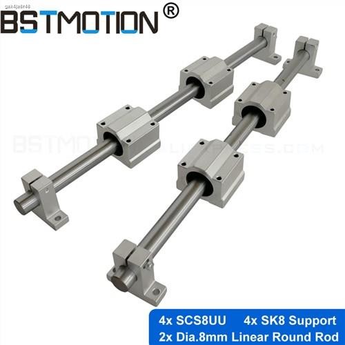 COD☆linear rail 3d printer 8mm round rod 100mm 200mm 300mm 400mm 500mm ...