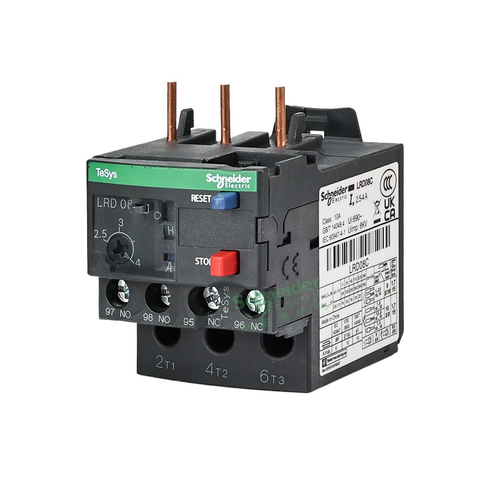 Schneider thermal overload relay LRD08C/10C/16C/20C/22C overload protection 2.5-4A contactor ...
