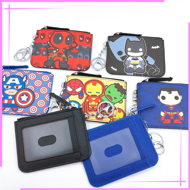 Coin Purse Card Holder Cartoon Spider Man Batman Revenge America ...