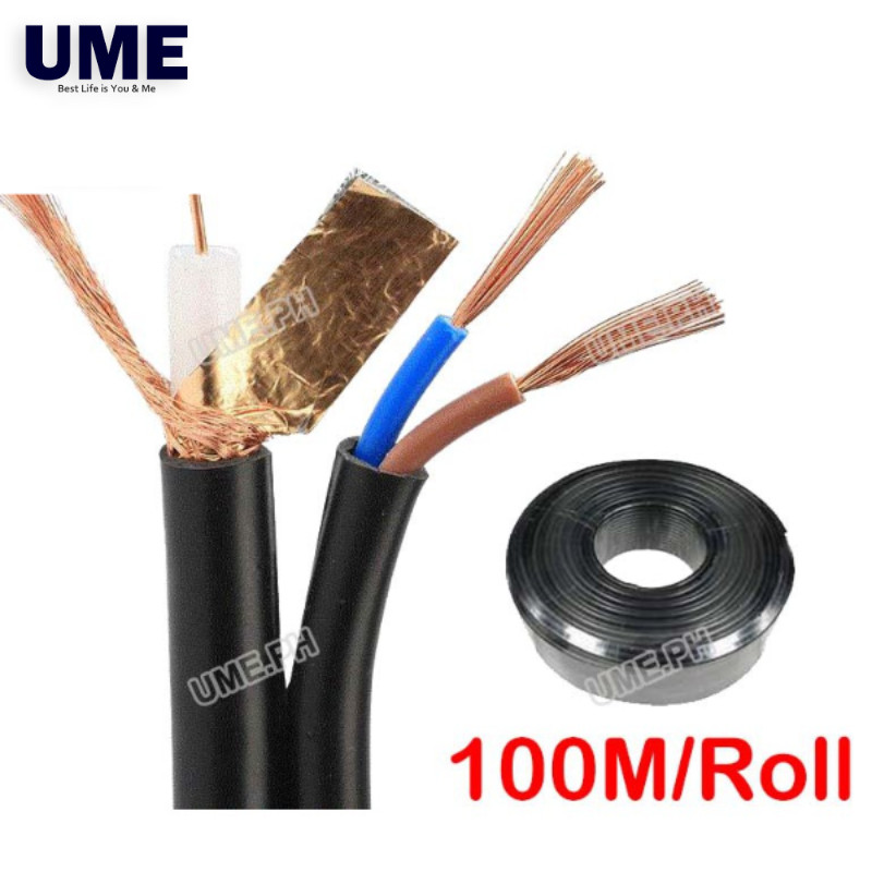 UME CCTV Coaxial RG58 Siamese Cable 100m/roll COD | Shopee Philippines