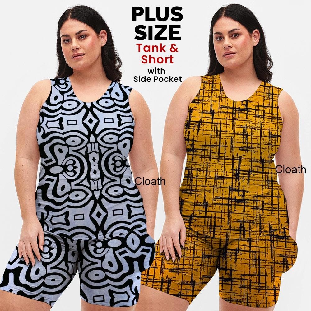 Plus Size Terno Tank Sando Shorts Fit up to Medium to XL for Adult with ...