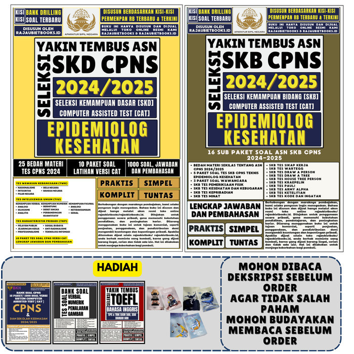Book Sure Translucent ASN CPNS CAT SKD & SKB CPNS Epidemiologist Health ...