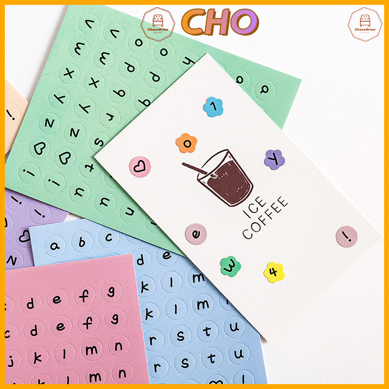 CHO⭐1PC English Lowercase Letters & Number Sticker Label Stickers Diary ...
