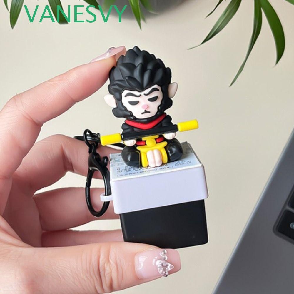 VANESVY Sound Keyboard Keychain, Black Myth Wukong Game Peripheral Sun Wukong Sound Button Toy ...