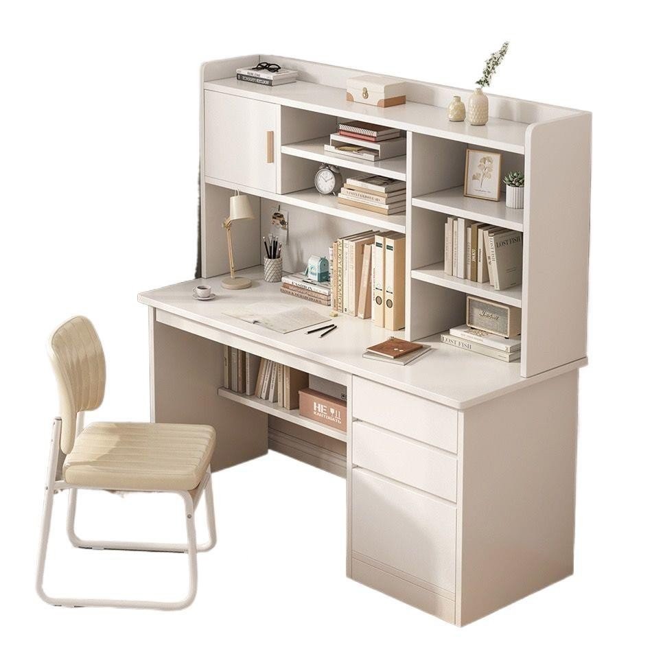 Bookshelf Integrated Table with a Bookcase Desktop Computer Desk Home ...