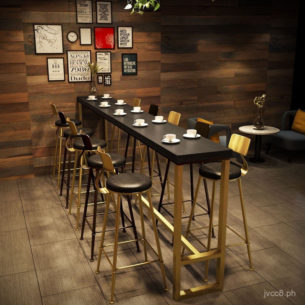 American Solid Wood Bar Counter Home Milk Tea Shop Restaurant Long ...