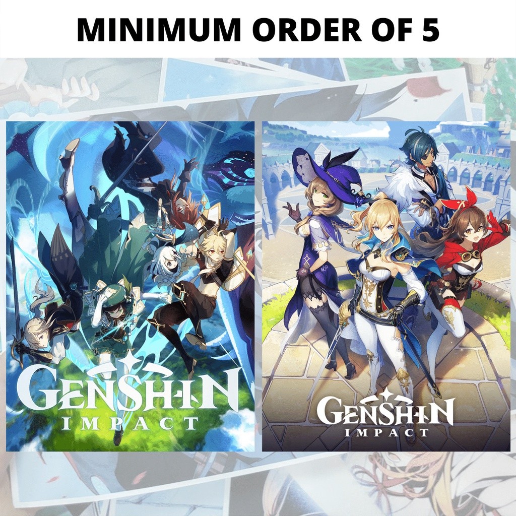 Video Game Genshin Impact Poster Collection A4 Anime Posters & Sticker ...