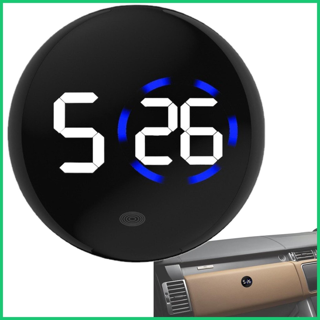 Car Digital Clock Adhesive Bracket Digital Clock Waterproof Battery ...