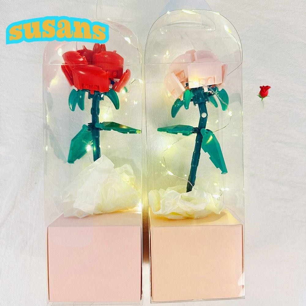 SUSANS Building Blocks Bouquet, DIY Tulip Micro Brick Flower, Eternal ...