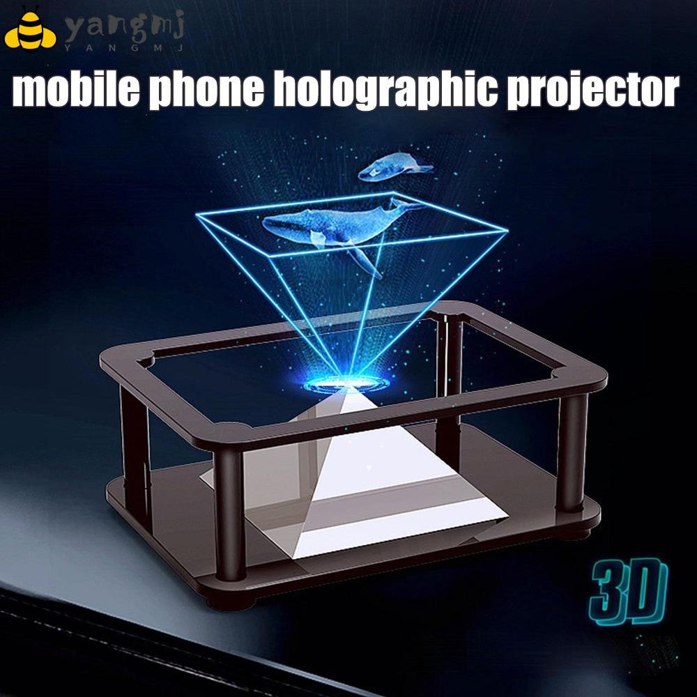 YANGMJ Holographic Display Stand, Toys Plastic Pyramid Hologram Projector, Universal Creative ...