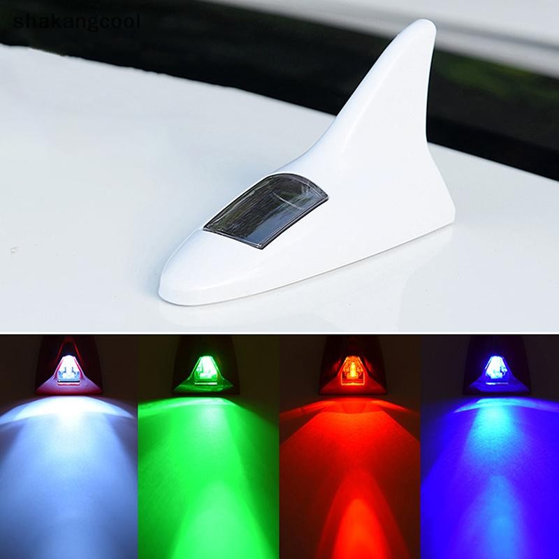 SCPH Universal LED Light Car Shark Fin Antenna with Solar Energy Auto ...
