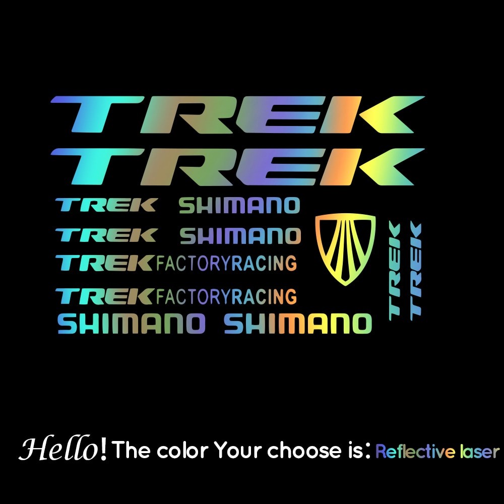 Reflective Color TREK Bike Stickers For Frame Decor MTB Cycling ...