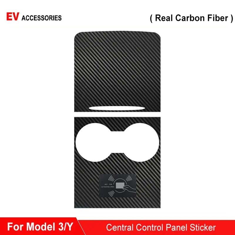 For Tesla Model 3 2021 2022 Real Carbon Fiber And Alcantara Decoration ...