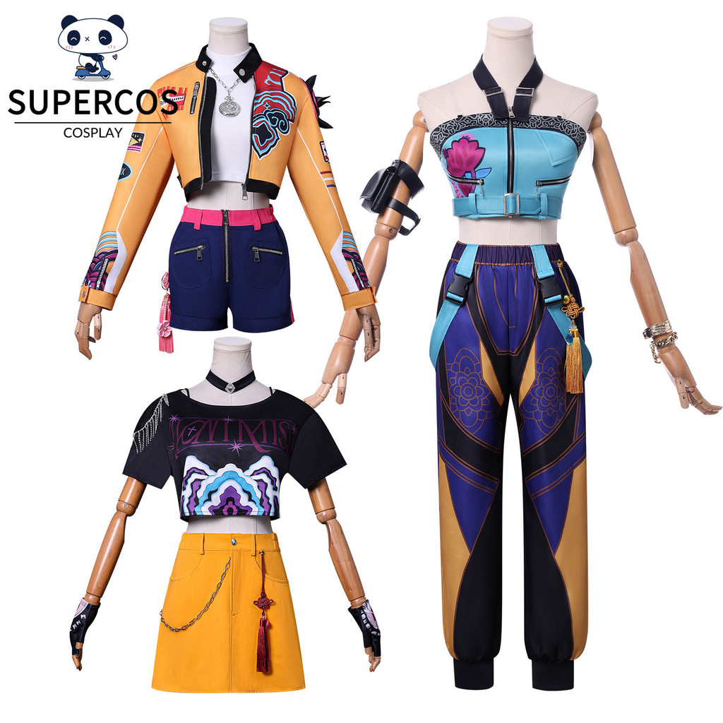 KPop Demon Hunters Cos Rumi Mira Zoey Cosplay Costume Set for Party ...
