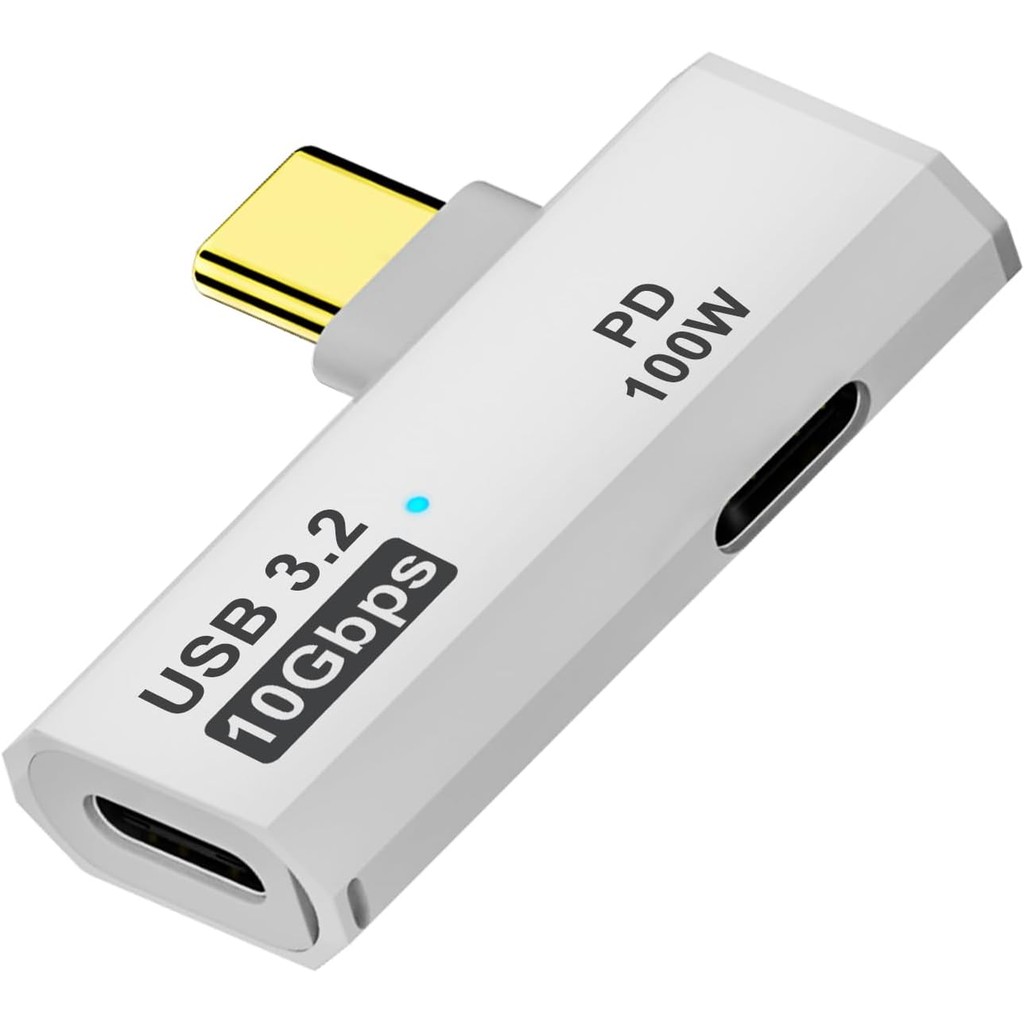 Dual USB C Headphone Adapter with 100W Charging Port, 2-in-1 USB Type C ...