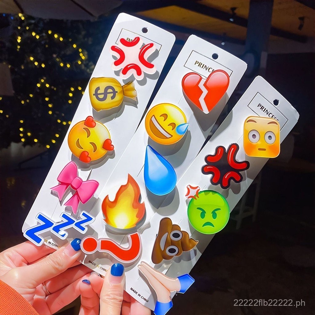 Emoji Sweat Angry Question Mark Hairpin Water Drop Same Style Cute ...