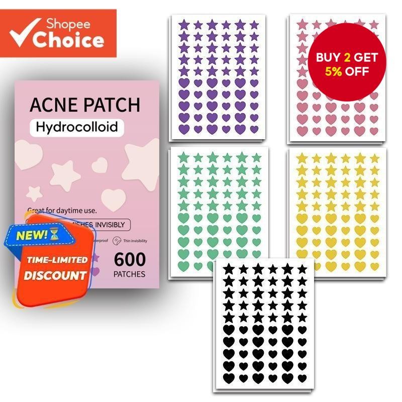 300/600PCS Pimple Patches For Face For Covering Zits And Blemishes ...