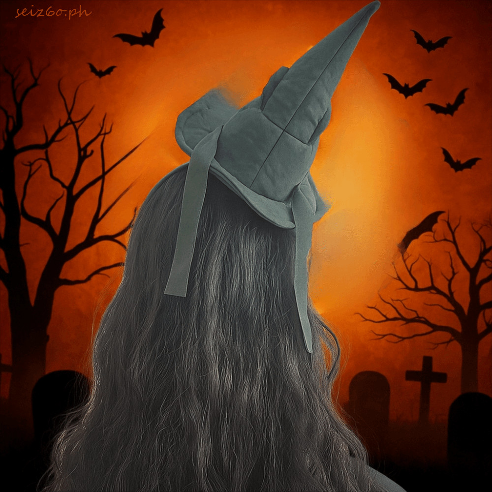 SEIZ6O Halloween Witch Hat Hair Hoop, Removable Wrinkle-resistant ...