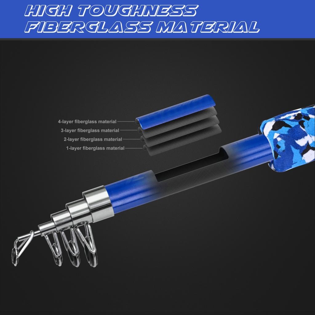 TwirlTide Kids Fishing Rod and Reel Combo Full Kit Telescopic Casting ...