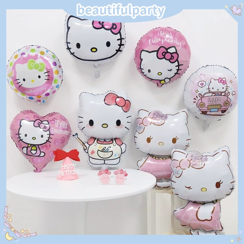 Cartoon Hello Kitty Aluminum Film Balloon KT Cat Floating Helium ...