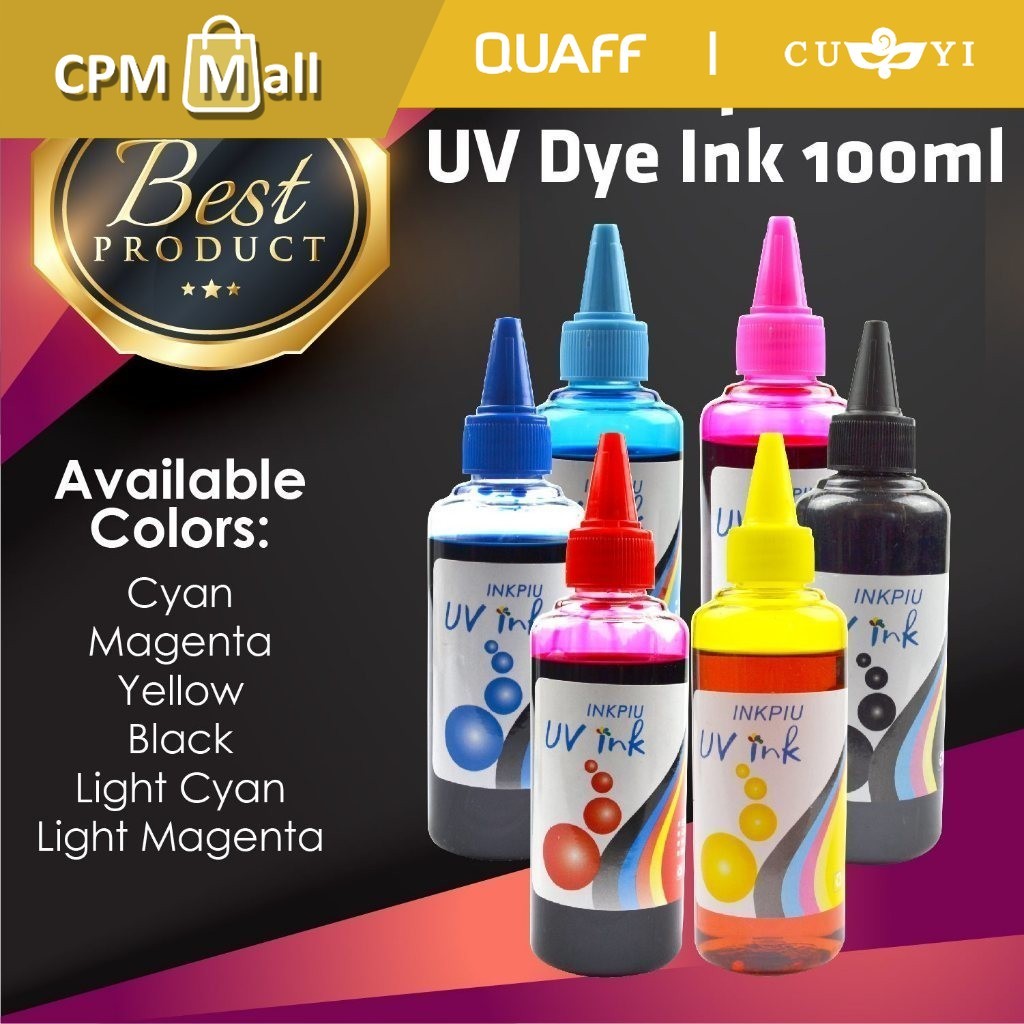 [1 BOTTLE 100 ml] INKPIU UV Universal Dye Ink Refill Ink For Inkjet ...