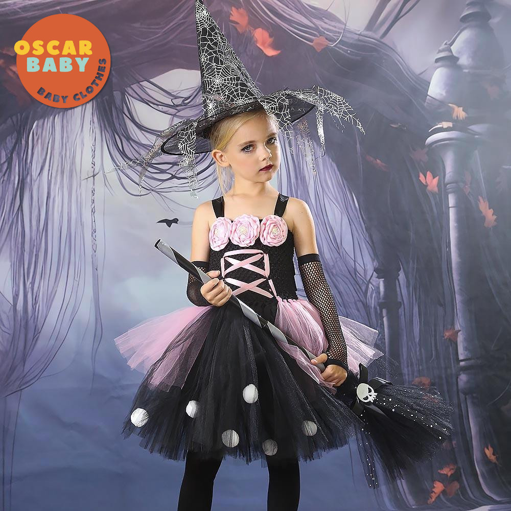 Oscarbaby Halloween Cosplay Costumes For Girls 5 in1 Creepy Pinay Witch ...