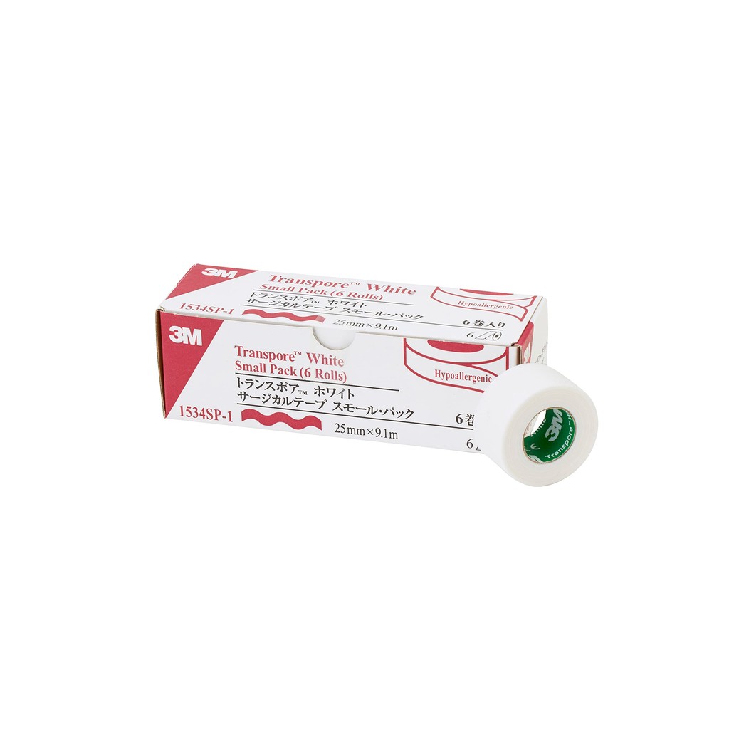 3M Japan 3M Transpore White Surgical Tape Small Pack 25mm x 91m 6 rolls ...