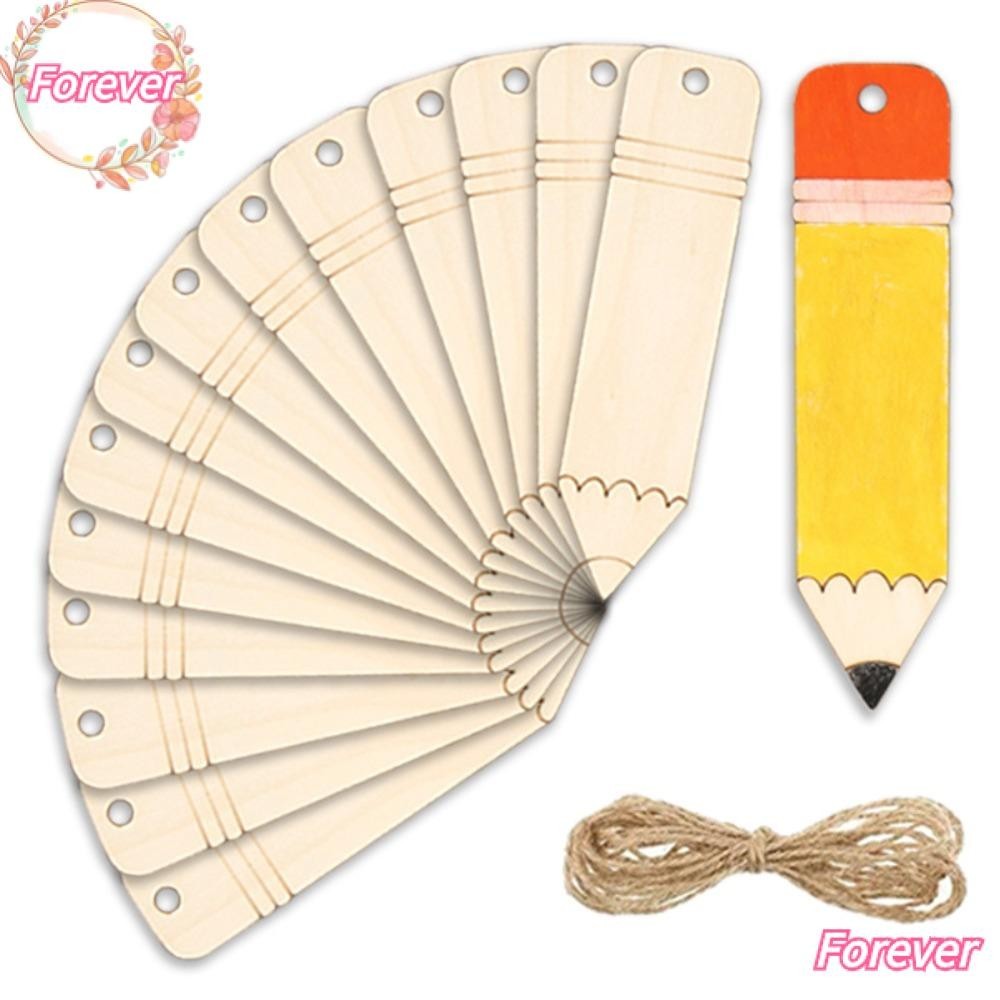 FOREVER Pencils Cutouts, Pencil Shape Black Pencil Name Tags, Wood ...