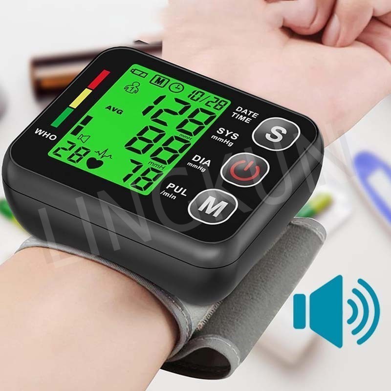 English Voice Wrist Blood Pressure Monitor Tonometer Digital ...