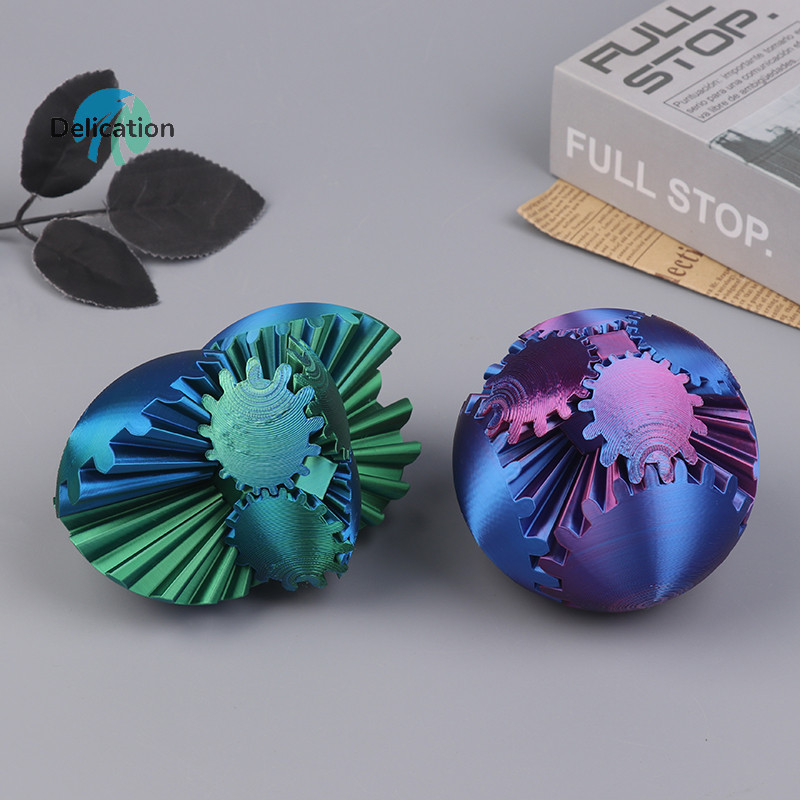 Delication Gear Ball 3D Printed Gear Ball Spin Ball Cube Toy Perfect ...