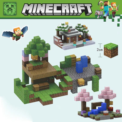 2CM DIY Minecraft Building block set Merchandise Magnet Toy Mine ...