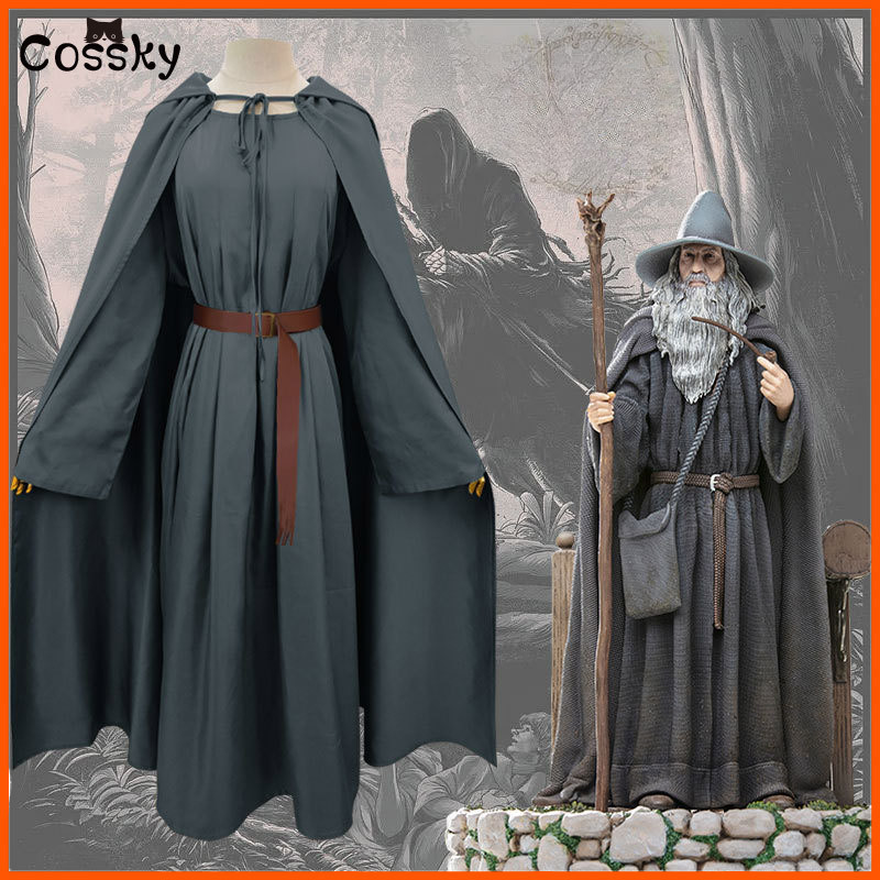 Autumn New Hobbit Lord of The Rings Cos Costume Lord of The Rings White Gandalf Cosplay ...