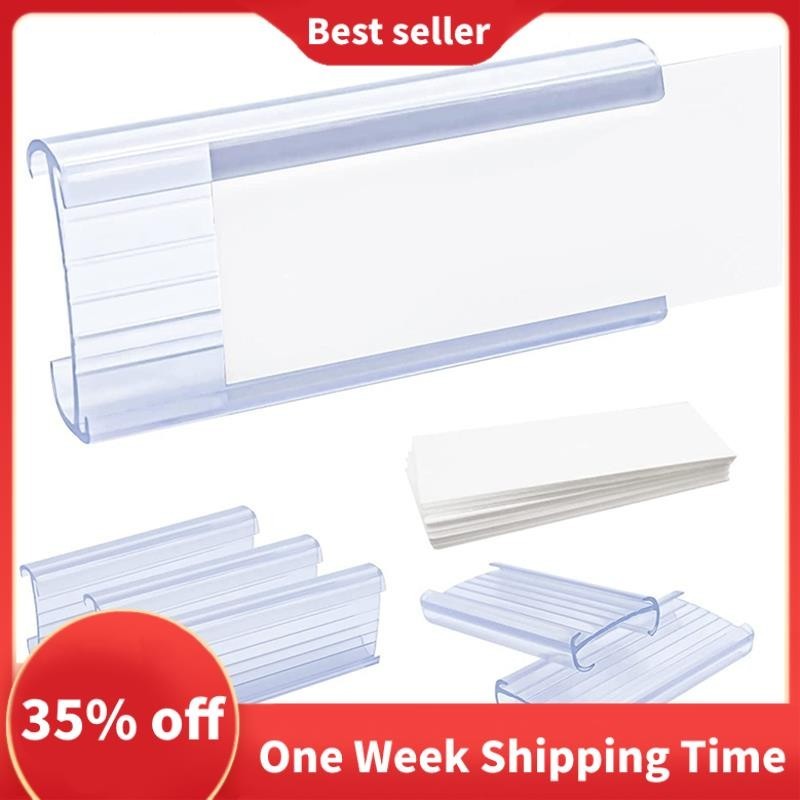 Available Wire Shelf Label Holders, 30 Pack Plastic Wire Shelf Label ...