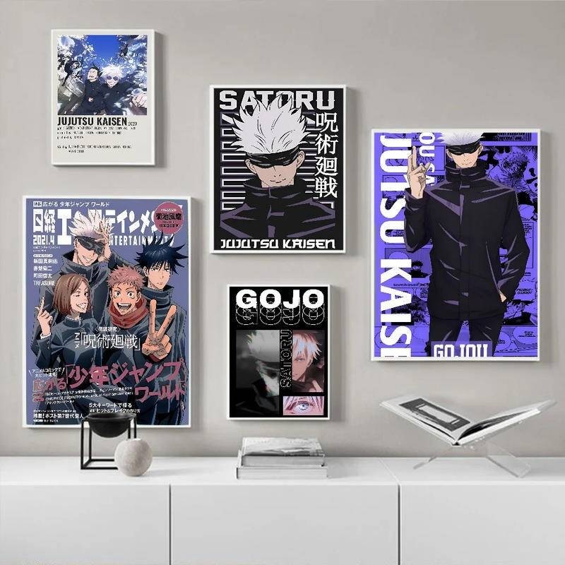 Jujutsu Kaisen Anime Poster Self-adhesive Art Poster Retro Kraft Paper ...