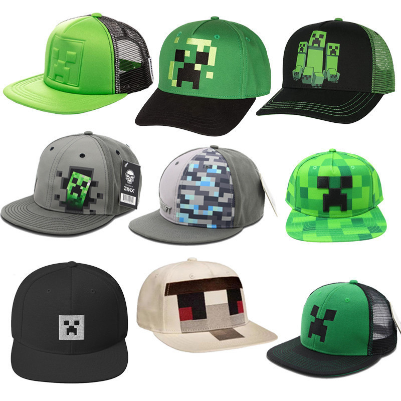 Minecraft Baseball Cap Steve Creeper Sun Hat Peaked Cap Children's ...