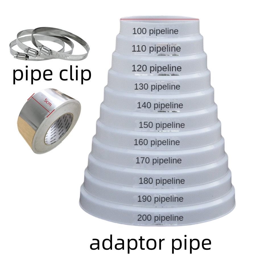 Aluminum Exhaust Pipe Adaptor Pipe Range Hood Pipe Flue Reducer Adapter ...