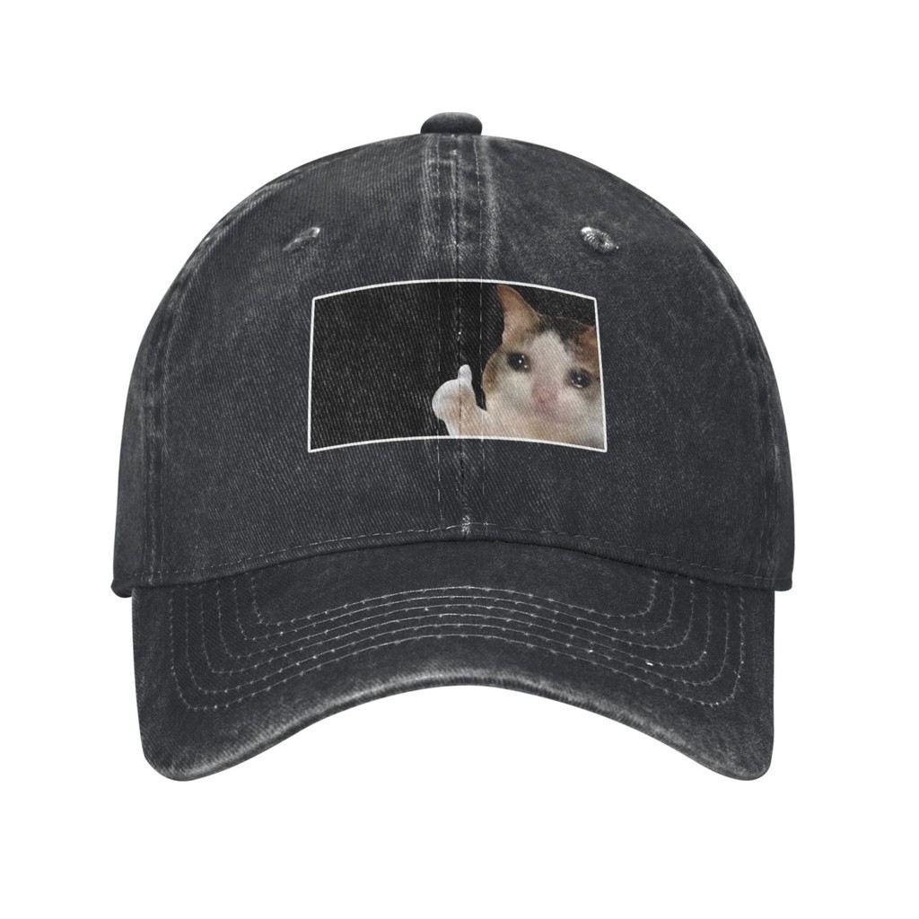 Thumbs Up Crying Cat Meme Sad CatPersonality Cotton Soft Baseball caps ...