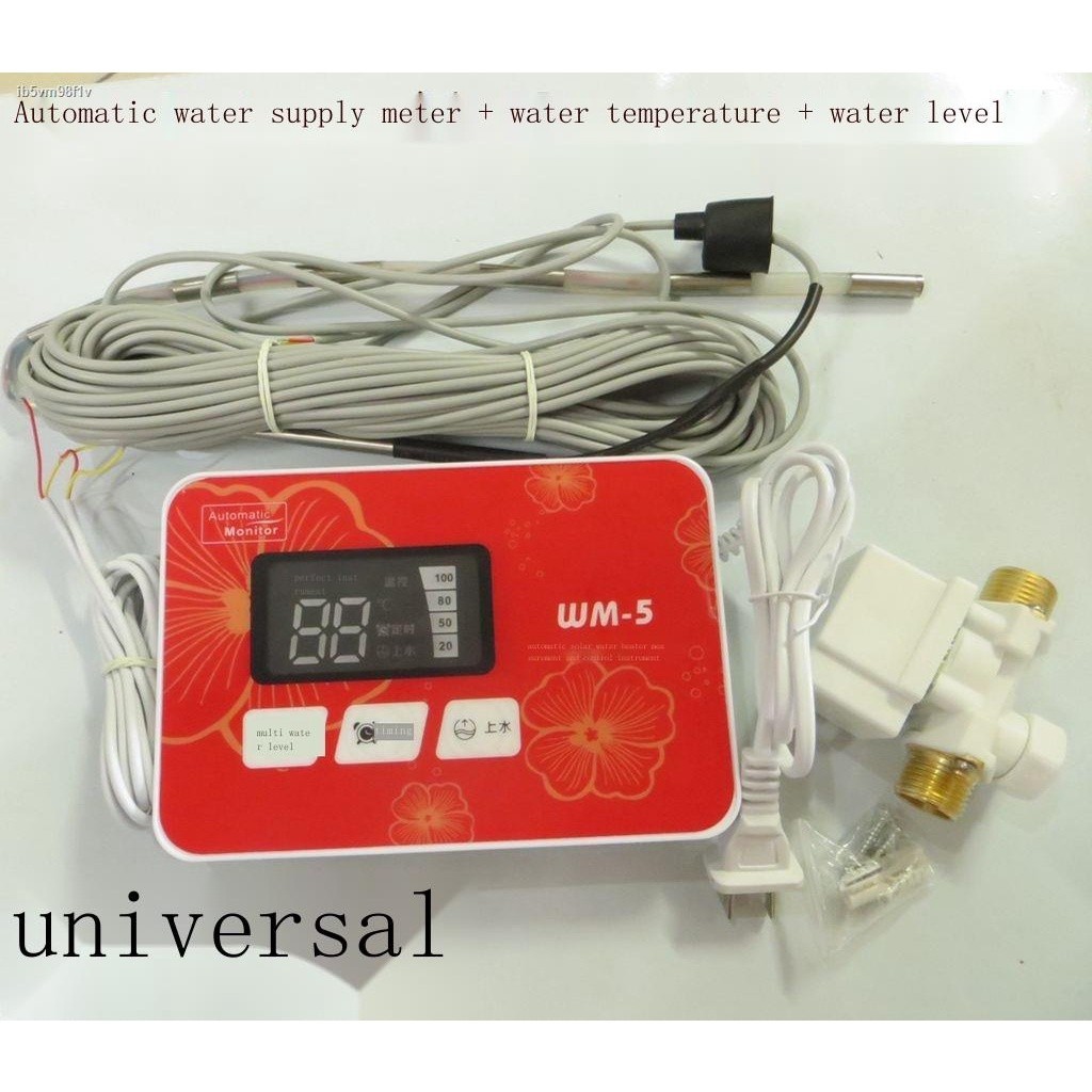 Solar water heater controller, water temperature and water level ...