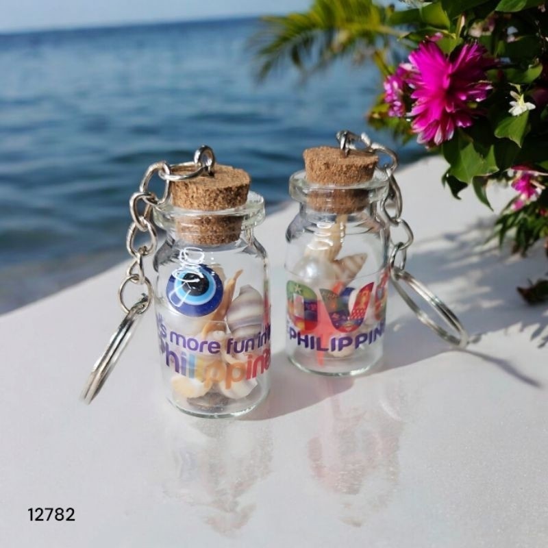 (12pcs) Keychain Bottle Beach Philippine Souvenir | Shopee Philippines