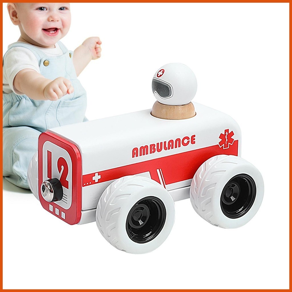 Pull Back Fire Truck Pull Back Toys Wooden Fun Inertia Car Toys Mini ...