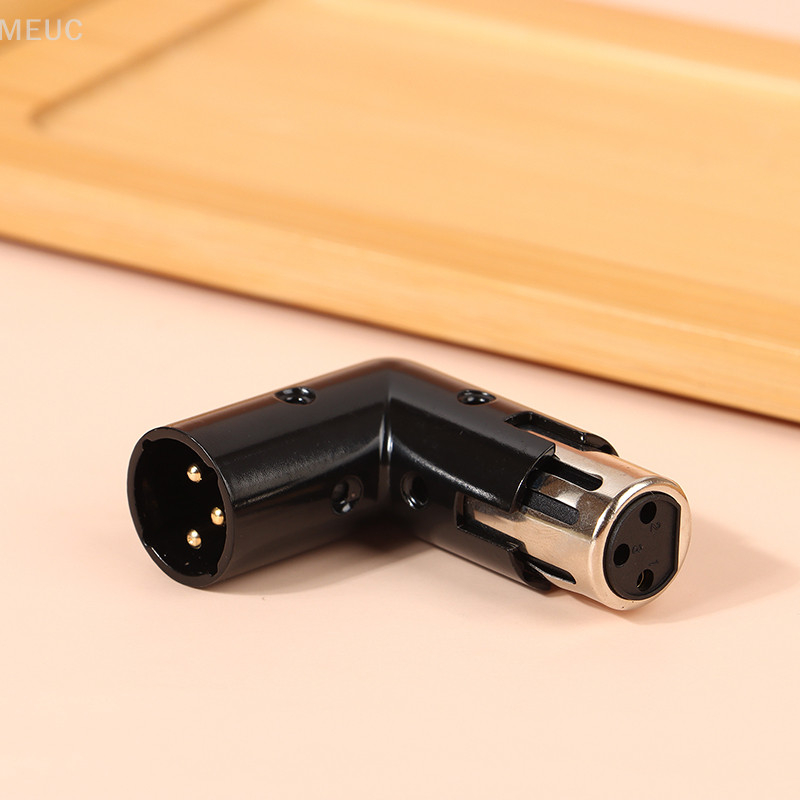 Meuctiffy 1Pc Audio Adapter Plug Adjustable Male To Female Right Angle XLR Connector Metal ...