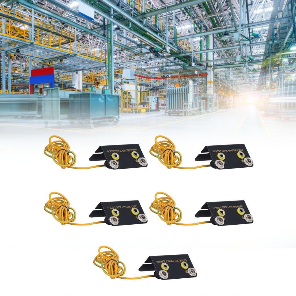 Ooidshop 5Pcs L Shaped Wrist Strap Ground Socket Connector ESD ...