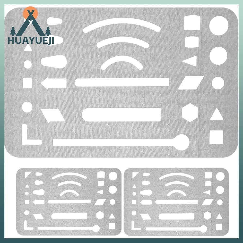 HUAYUEJI 3 Pcs Erasing Shield, Stainless Steel Craft Stencils Drawing ...