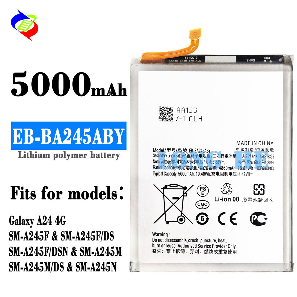 Samsung A24 4G EB-BA245ABY 5000mah original Mobile phone Battery | Shopee Philippines