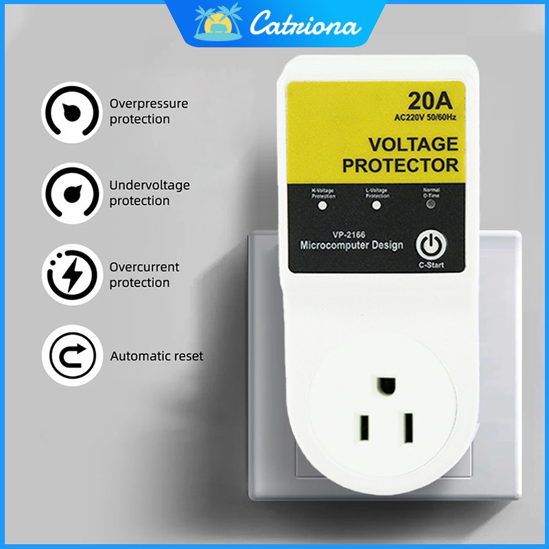 Power On Delay Voltage/Power Surge Protector 3500W 20A Automatic ...