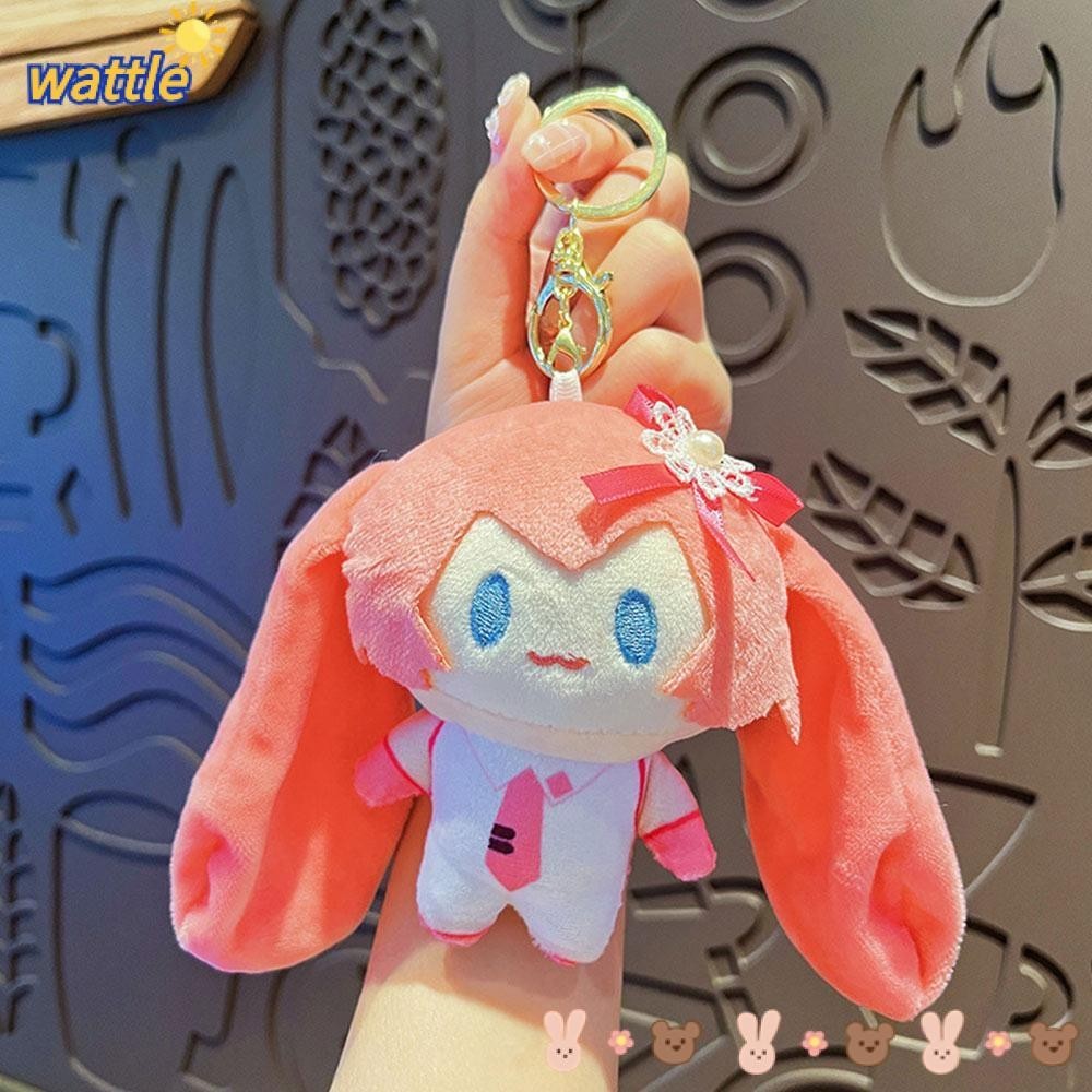 WATTLE Hatsune Miku Keychains, Plush Cartoon Hatsune Miku Pendants ...