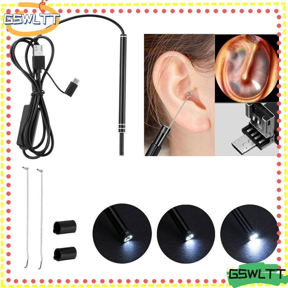 GSWLTT Ear Pick Ear Wax Removal Kit Visible Mobile Otoscope Cleaning ...